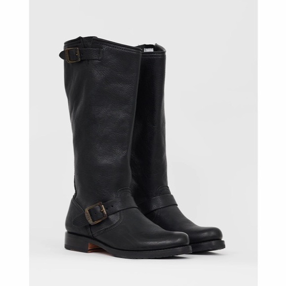 Frye | Shoes | Frye Black Leather Veronica Slouch Boot Black Womens ...